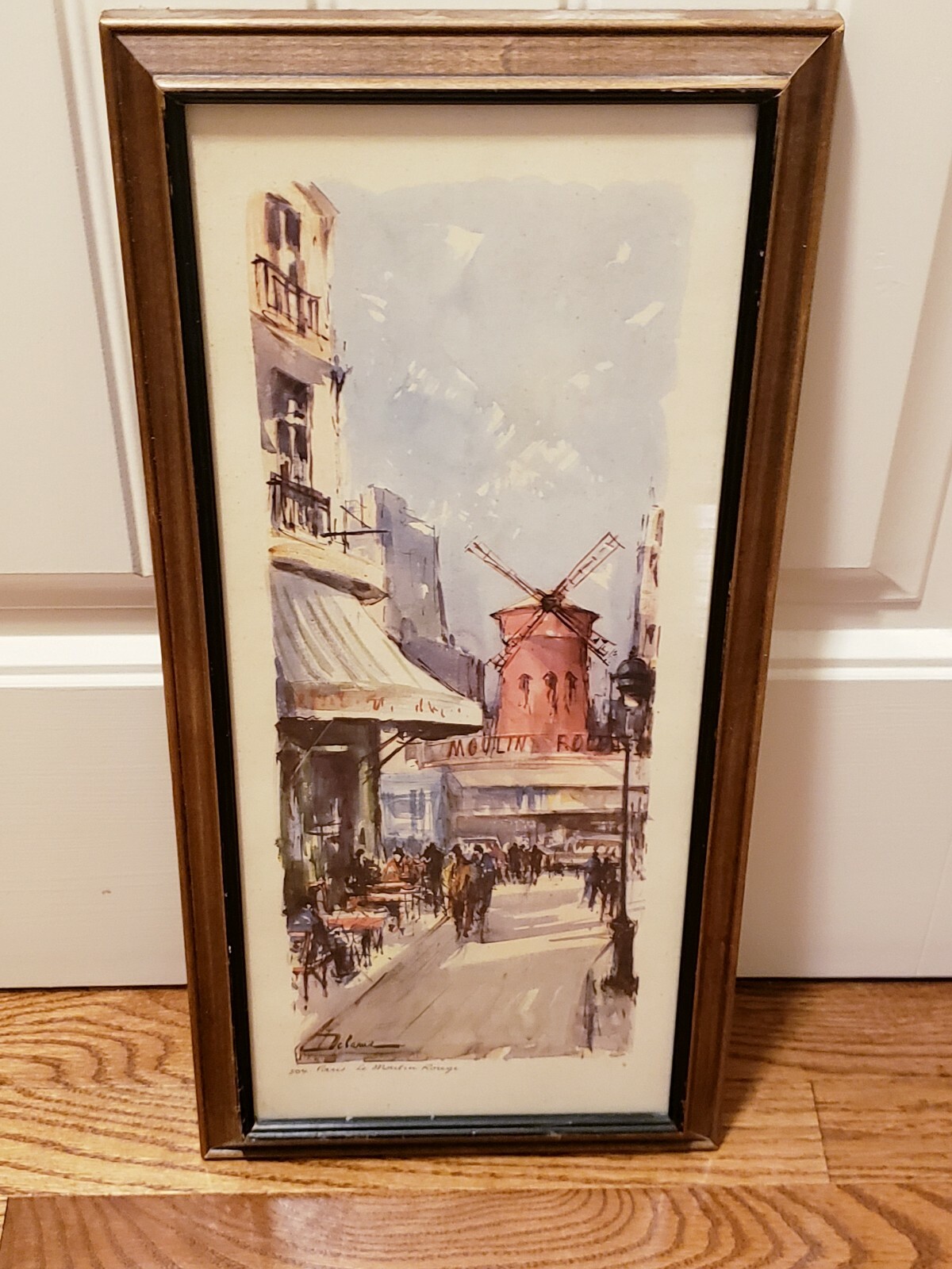 Moulin Rouge Watercolor Print by Fleck Bros Hand Signed & Framed 20.5 ...