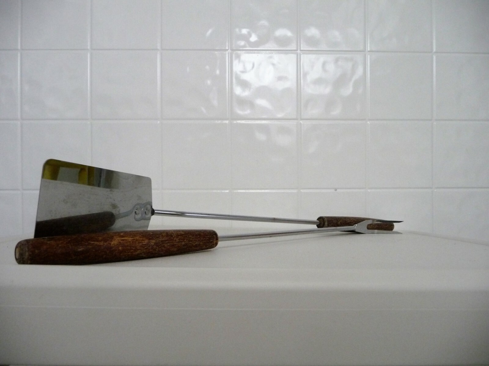 Androck Canada Metal with Wooden Handles Barbecue Utensils (Set of 2 ...