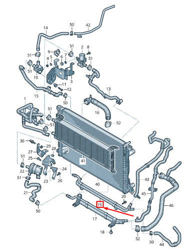 NEW AUDI Q5 FY ENGINE COOLANT PIPE 80A121070AL ORIGINAL 80A-121-070-AL ...