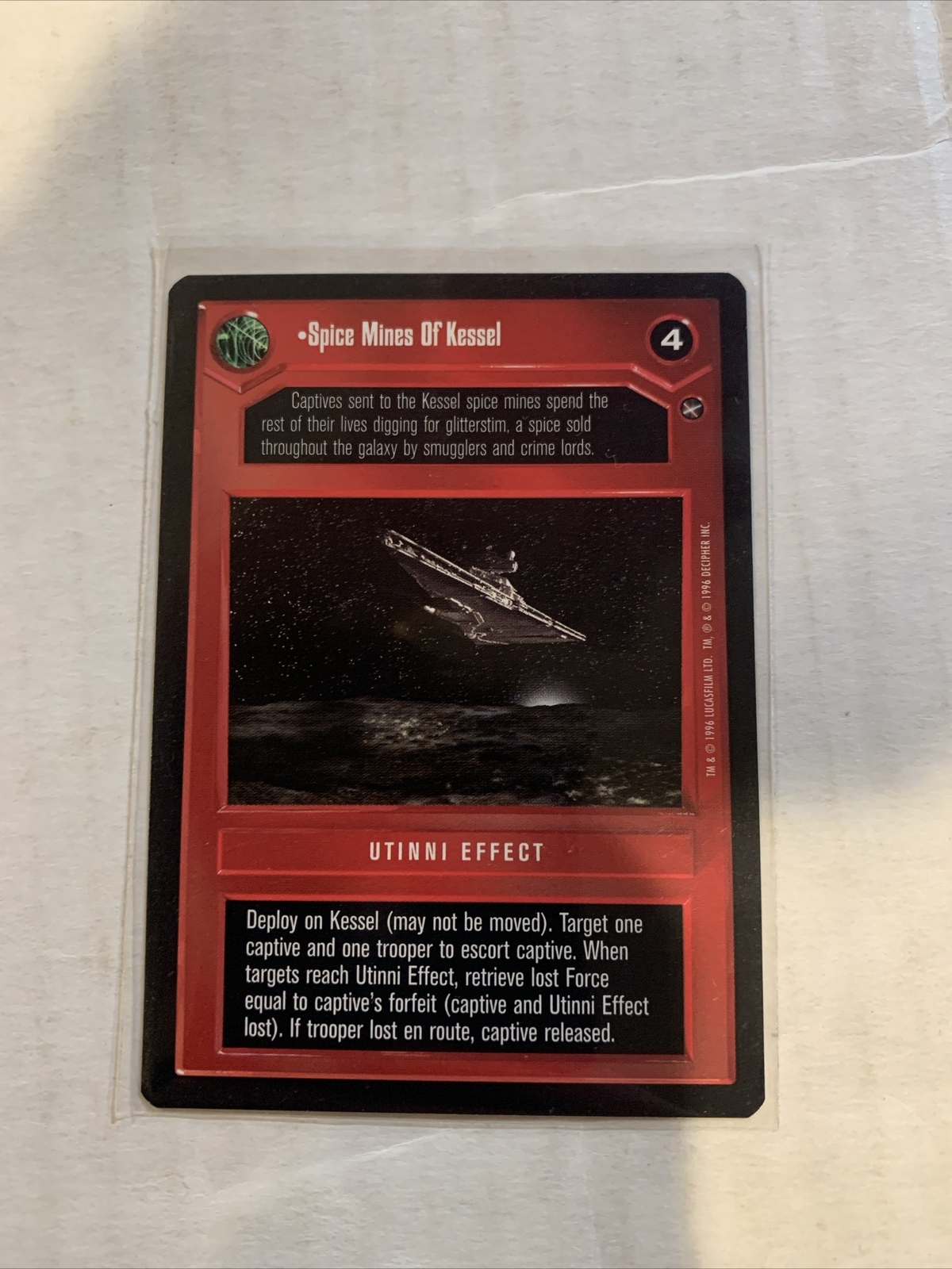 1996 DECIPHER STAR WARS CCG A NEW HOPE SPICE MINES OF KESSEL UNPLAYED ...
