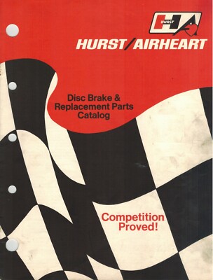 Hurst Airheart Disc Brake & Replacement Parts 1972 Catalog. 8pg PDF CD ...