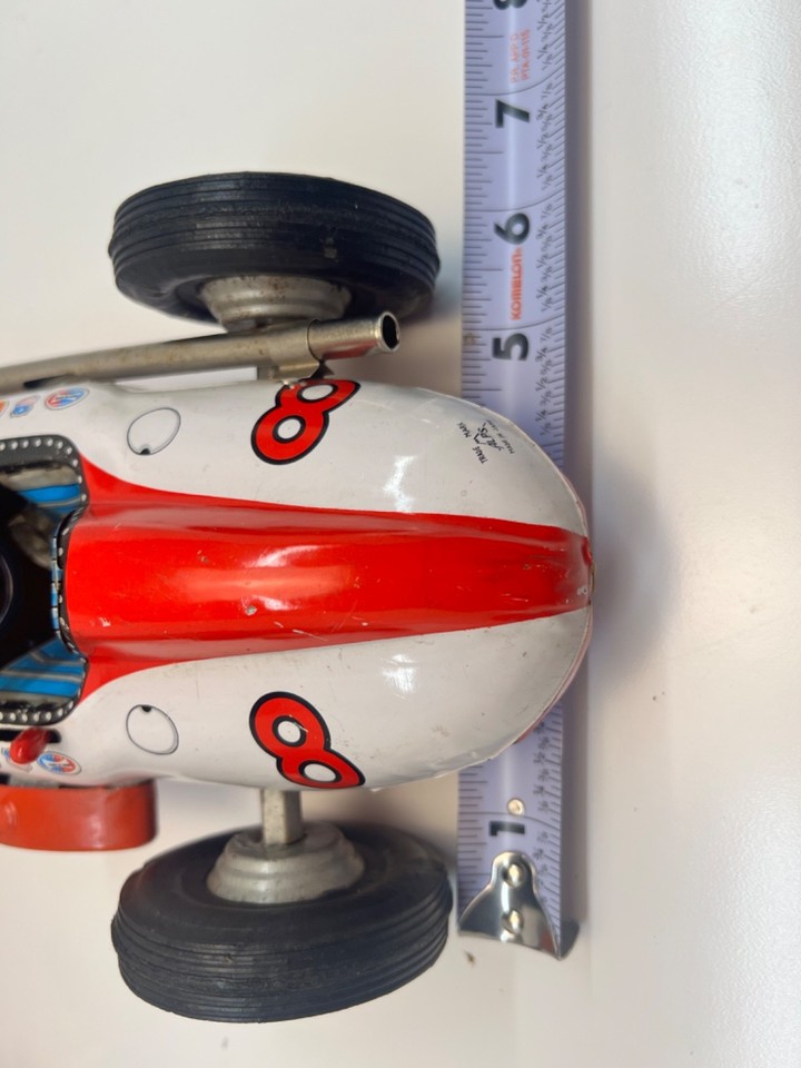 JAPAN ALPS 1950’S TIN TOY INDY 500 RACE CAR LITHO SPEED CHALLENGER NO.8 ...