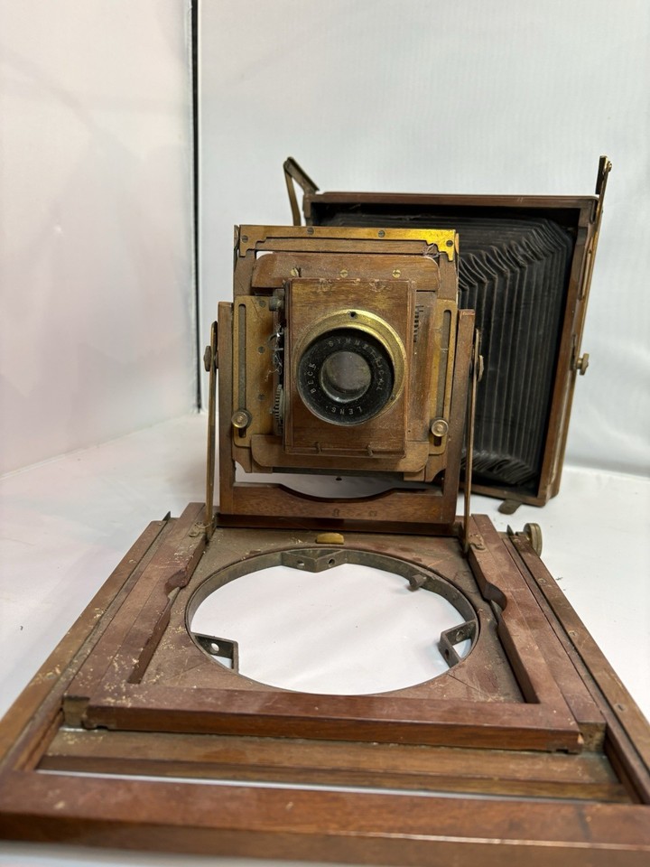 ANTIQUE VICTORIAN -PLATE CAMERA -MAHOGANY & BRASS ‘The National Camera ...