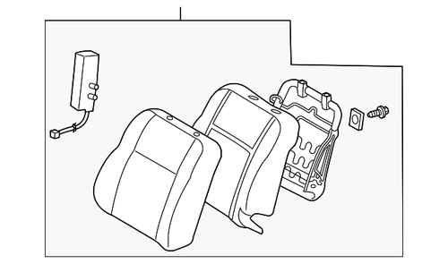 Genuine Toyota Seat Back Assembly 71440-5C420-C0 | eBay