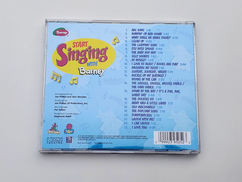 VERY RARE: Barney : Start Singing With Barney (CD Koch 2003) CHILDREN'S ...