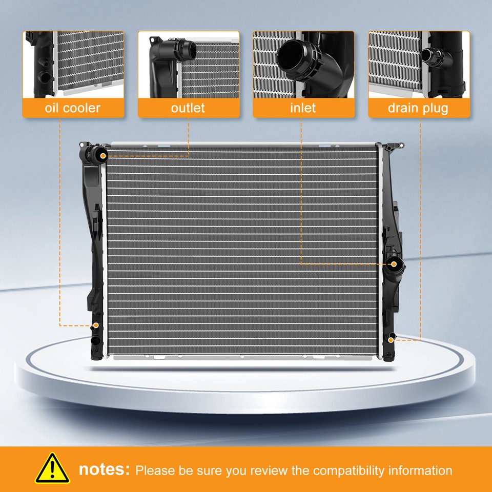 2882 Aluminum Radiator Assembly For 2007 08 09 10 11 12 2013 BMW 328i 3 ...
