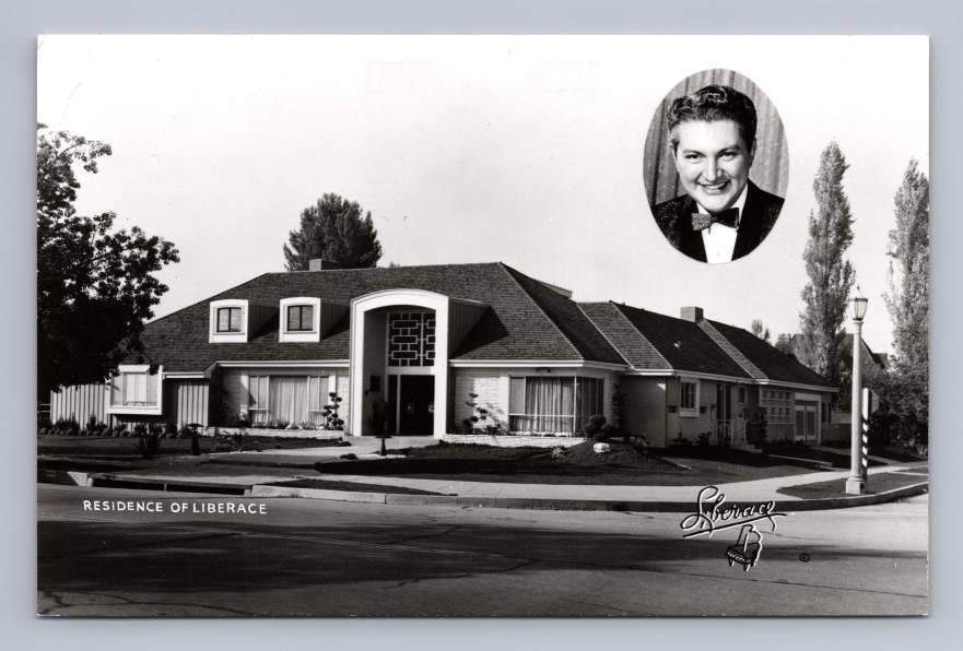 Liberace House ~ Vintage Sherman Oaks Los Angeles Photo RPPC Postcard ...