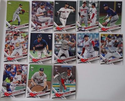 2017 Topps Update Boston Red Sox Team Set of 13 Baseball Cards | eBay