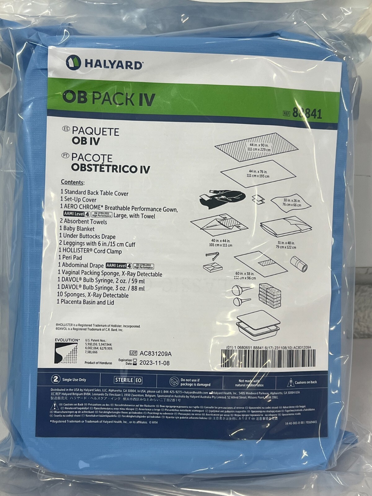 CASE OF 5 Halyard Health Obstetrics &Gynecology Drape OB Surgical Pack ...