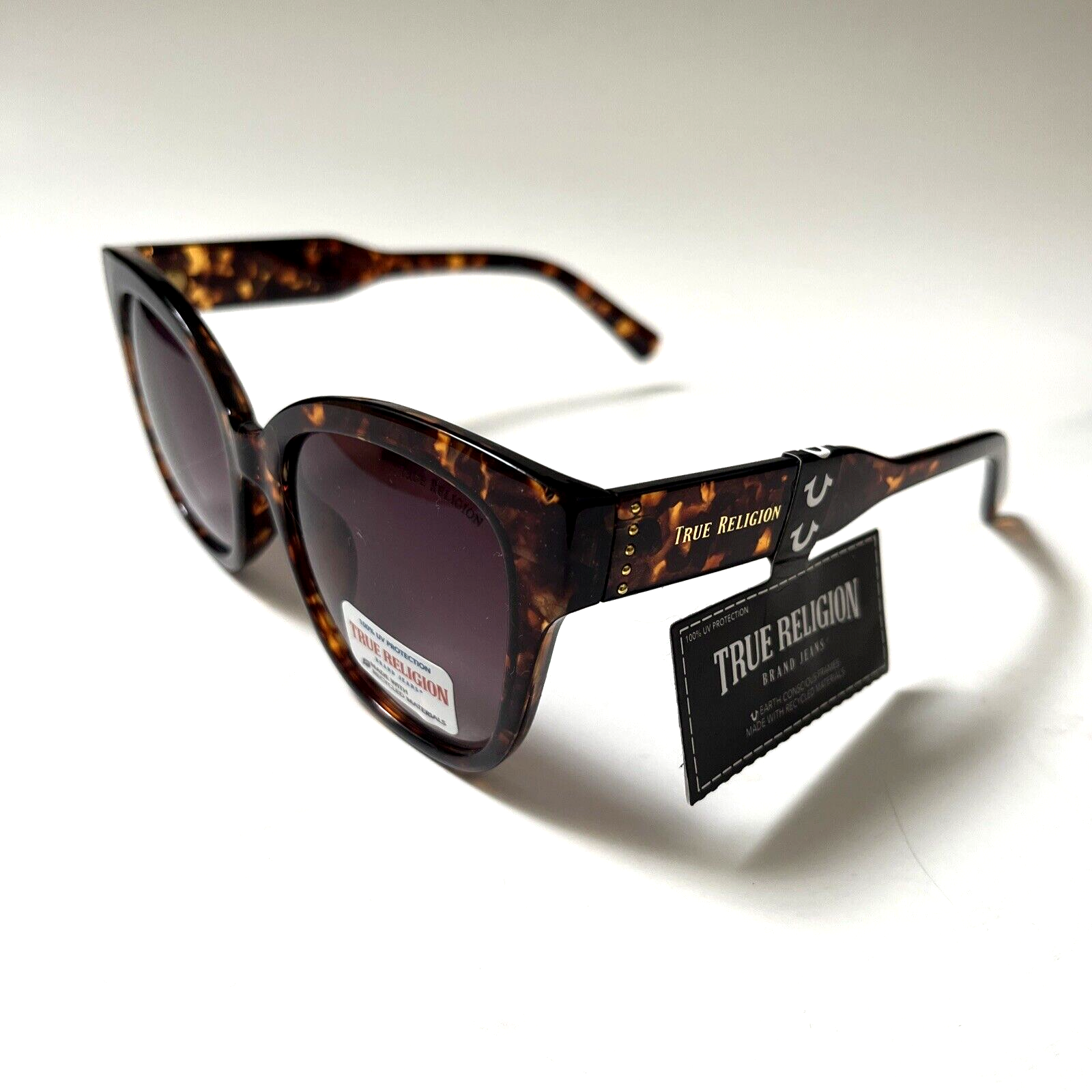 New Original TRUE RELIGION Cat Eye Tortoise Shell Sunglasses Brown ...