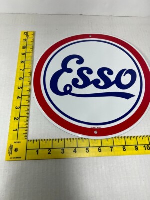 Esso Metal Sign Vintage Style Garage Wall Decor Gas Oil Tools Bar Pub ...