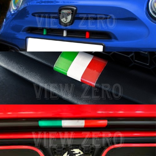 For FIAT 500 ABARTH 595 695 ITALIAN ITALY FLAG Vinyl Decal Grill Bumper ...