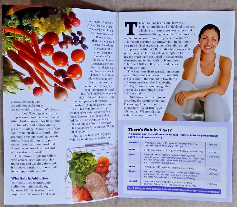 Used Trifold Pamphlet “The Salt Addiction That Can Make You Fat” (2016 ...