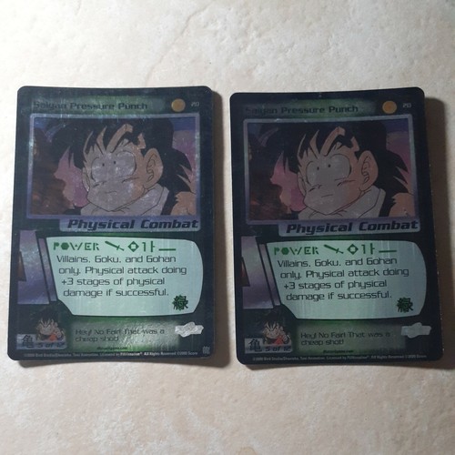 2x DBZ CCG DRAGON BALL SAIYAN PRESSURE PUNCH #20 LIMITED FOIL SAIYAN ...