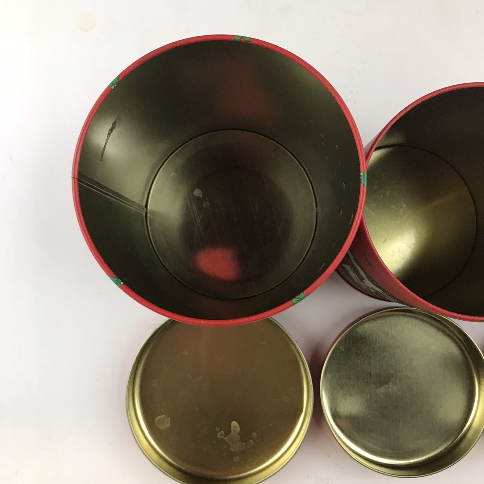 Vintage Tin Nested Cans 1988 House of Lloyd Christmas Red Tin Canisters ...