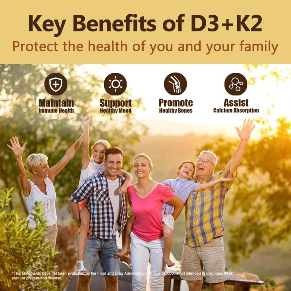 Calcium Supplement with D3&K2 MK7,5000 IU D3,250 Veggie Softgels,Deal ...