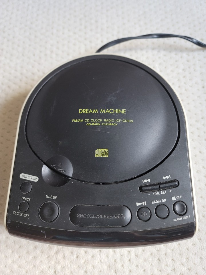 Vintage Sony Dream Machine ICF-CD815 Dual Alarm LED Clock Radio CD ...