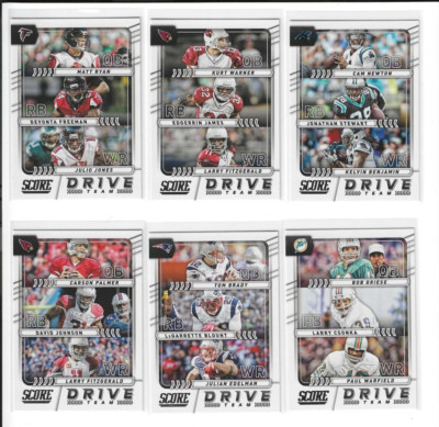 2017 Score Football Drive Team Inserts - COMPLETE YOUR SET - Pick Your ...