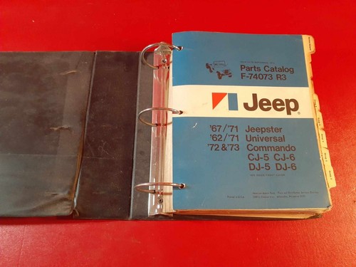 VERY RARE ORIGINAL 1962-1973 AMC Jeep Master Parts Catalog Book Print ...