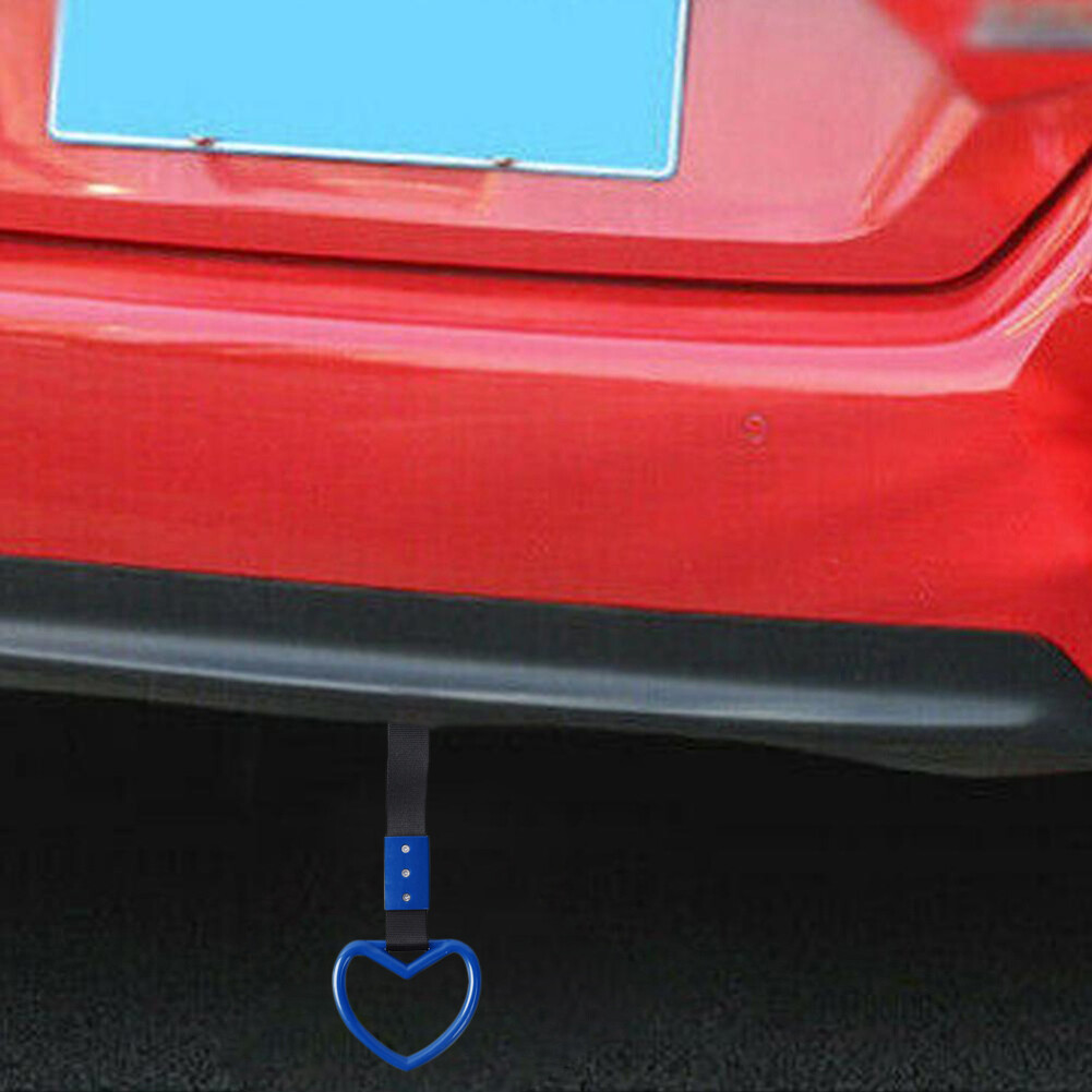 Colorful Car Tow Strap Love Ring Heart JDM Train Bus Handle Hand Strap ...