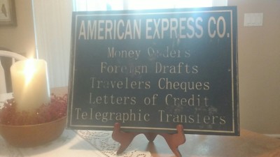 AMERICAN EXPRESS CO. WOODEN SIGN | eBay