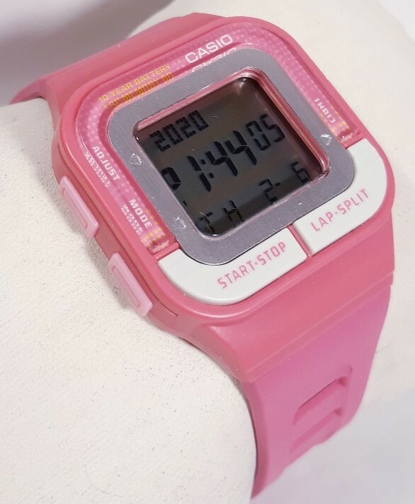 Women Casio Watch Sports Runner 3257 Sdb100 Pink Band White Accent 60 ...