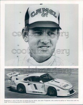 Auto Racing Driver John Fitzpatrick & His Car Press Photo | eBay