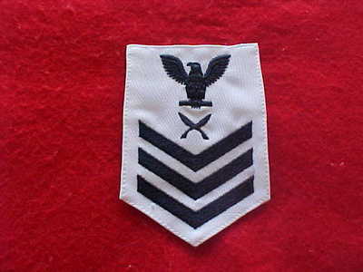 US Navy - Male Yeoman 1st Class rating Crow E-4 to E-6 White CNT for ...