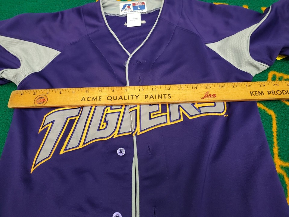 Vtg russell athletic LSU team issue Baseball Jersey YL signed Jared ...