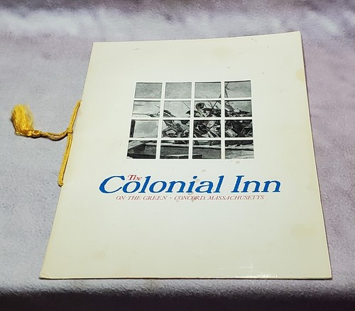 THE COLONIAL INN - CONCORD, MA - JUNE 20, 1978 - MENU | eBay