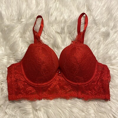 Parfait 34C Bra Red Lace Longline Underwire Back Closure | eBay