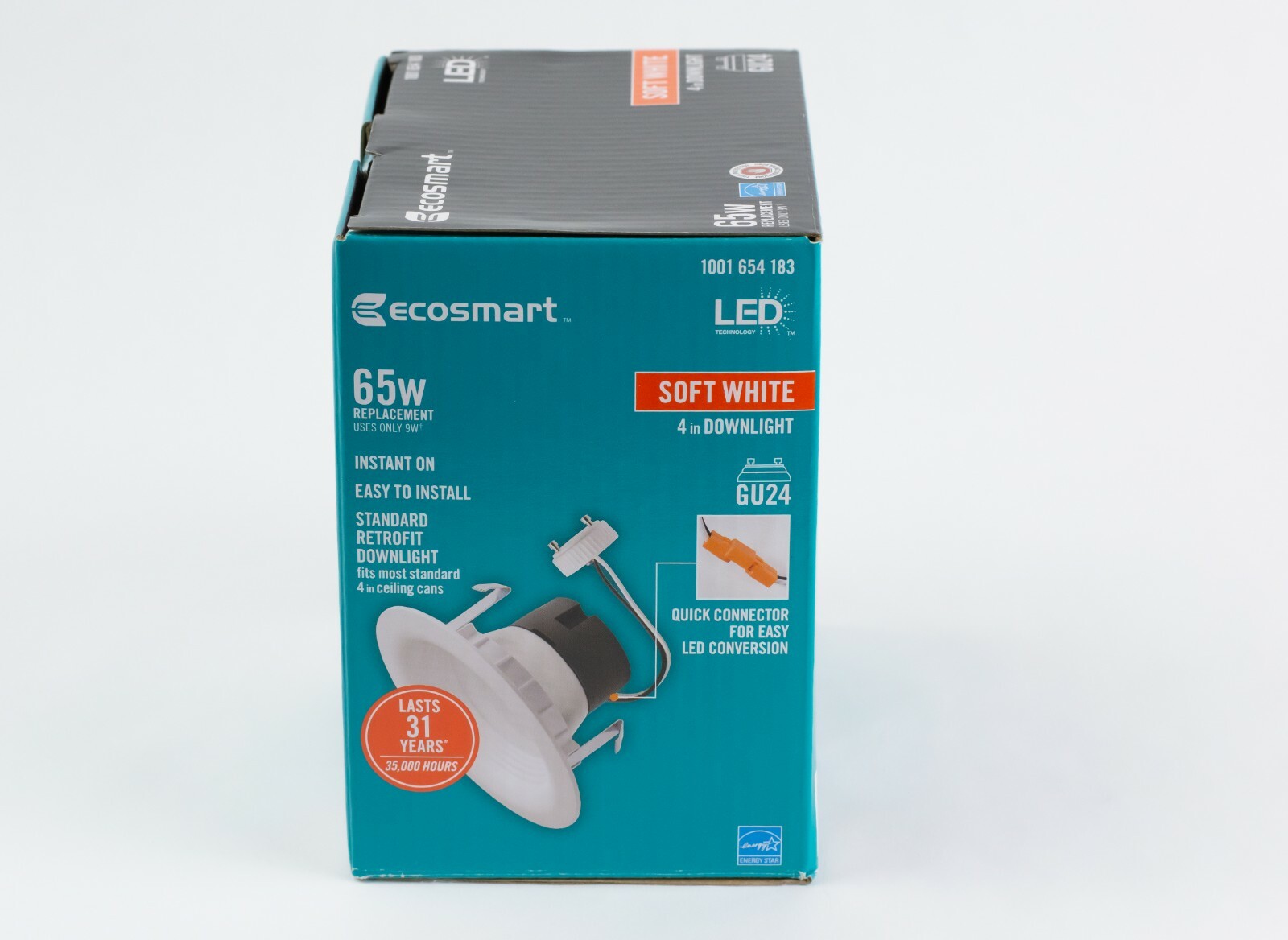 Ecosmart 65w 4 Inch Replacement LED Soft White Finish Downlight 600 ...