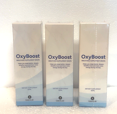 Lot 3 Oxy Boost Breathing Supplement Drops, Helps Sleep Breath Better ...