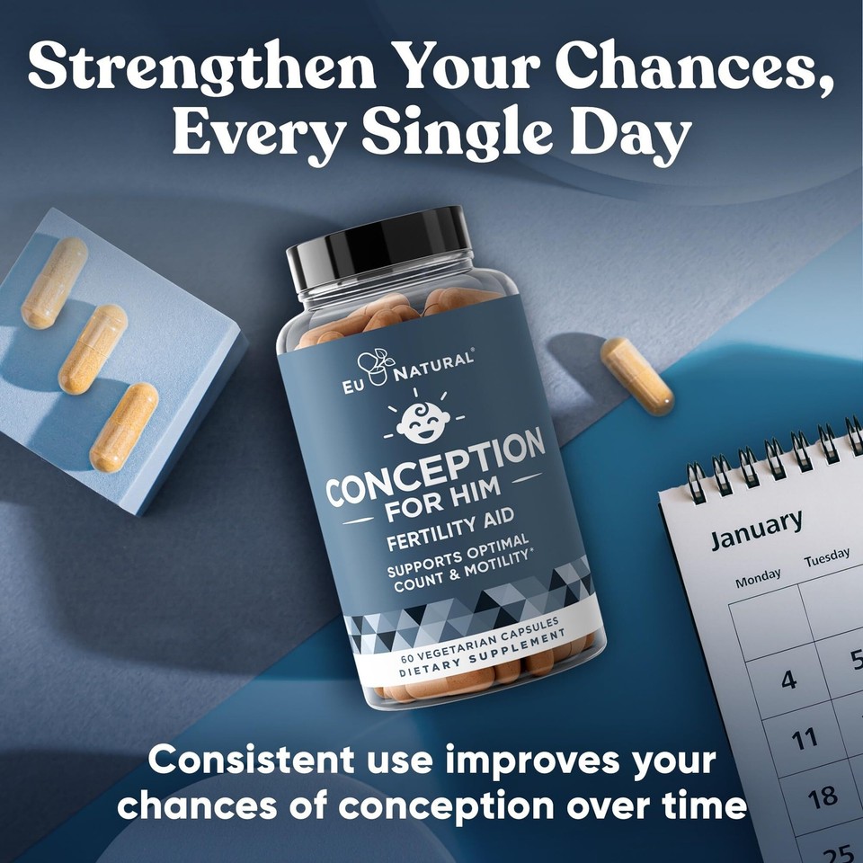 Conception For Him – Men’s Fertility Supplements (Ashwagandha, Folate ...