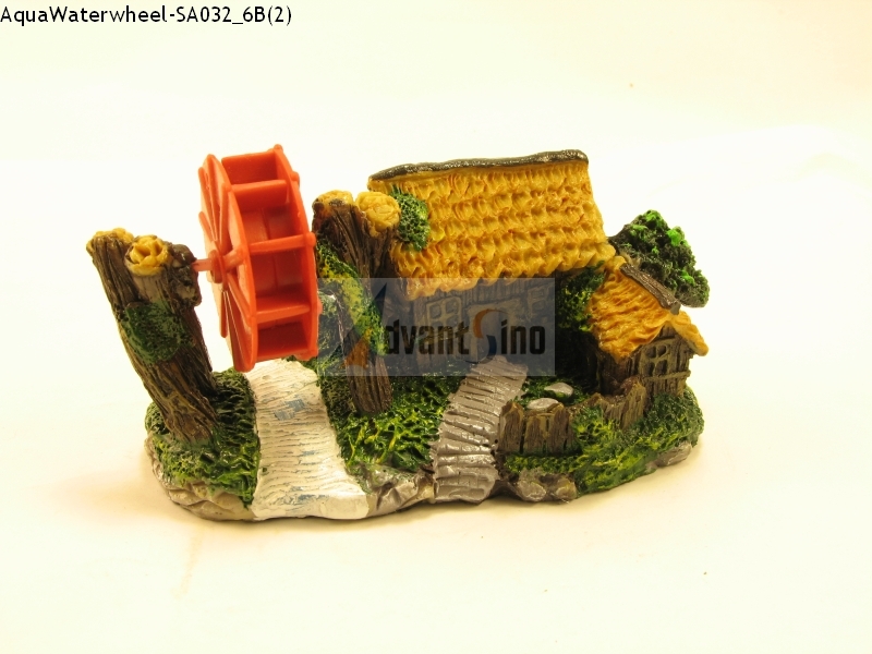 (B) Small Resin 4.5" Waterwheel House Bubble Decoration/Ornament SHIP ...