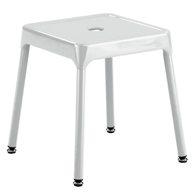 Safco Steel Guest Stool in Glossy White - 15.5"W x 15.5"H | eBay