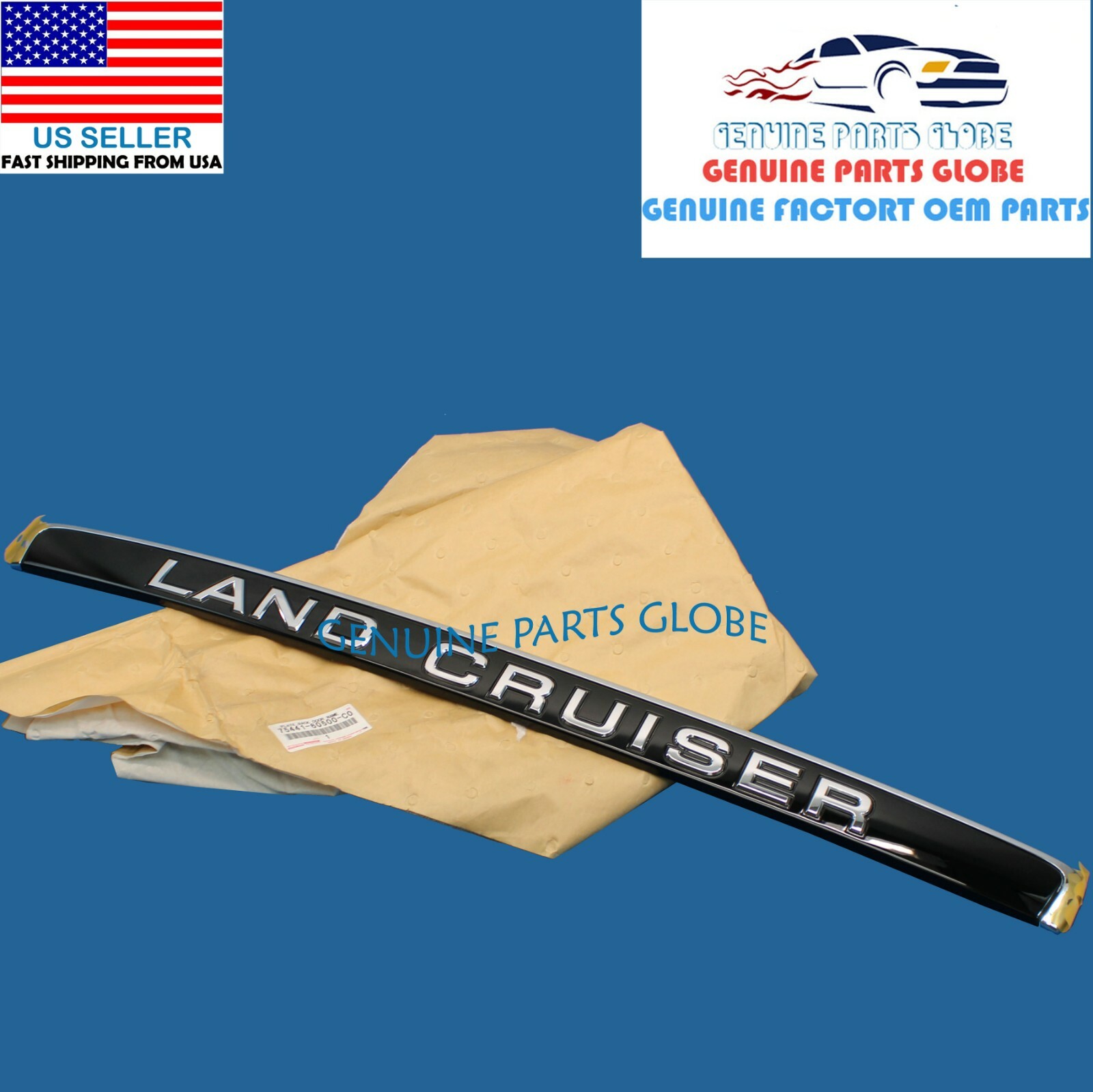 GENUINE OEM TOYOTA 03-07 LAND CRUISER REAR HATCH BLACK NAMEPLATE 75441 ...