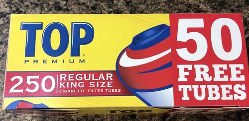 TOP REGULAR FULL FLAVOR KING SIZE CIGARETTE FILTER TUBES 2 Boxes-250ct ...