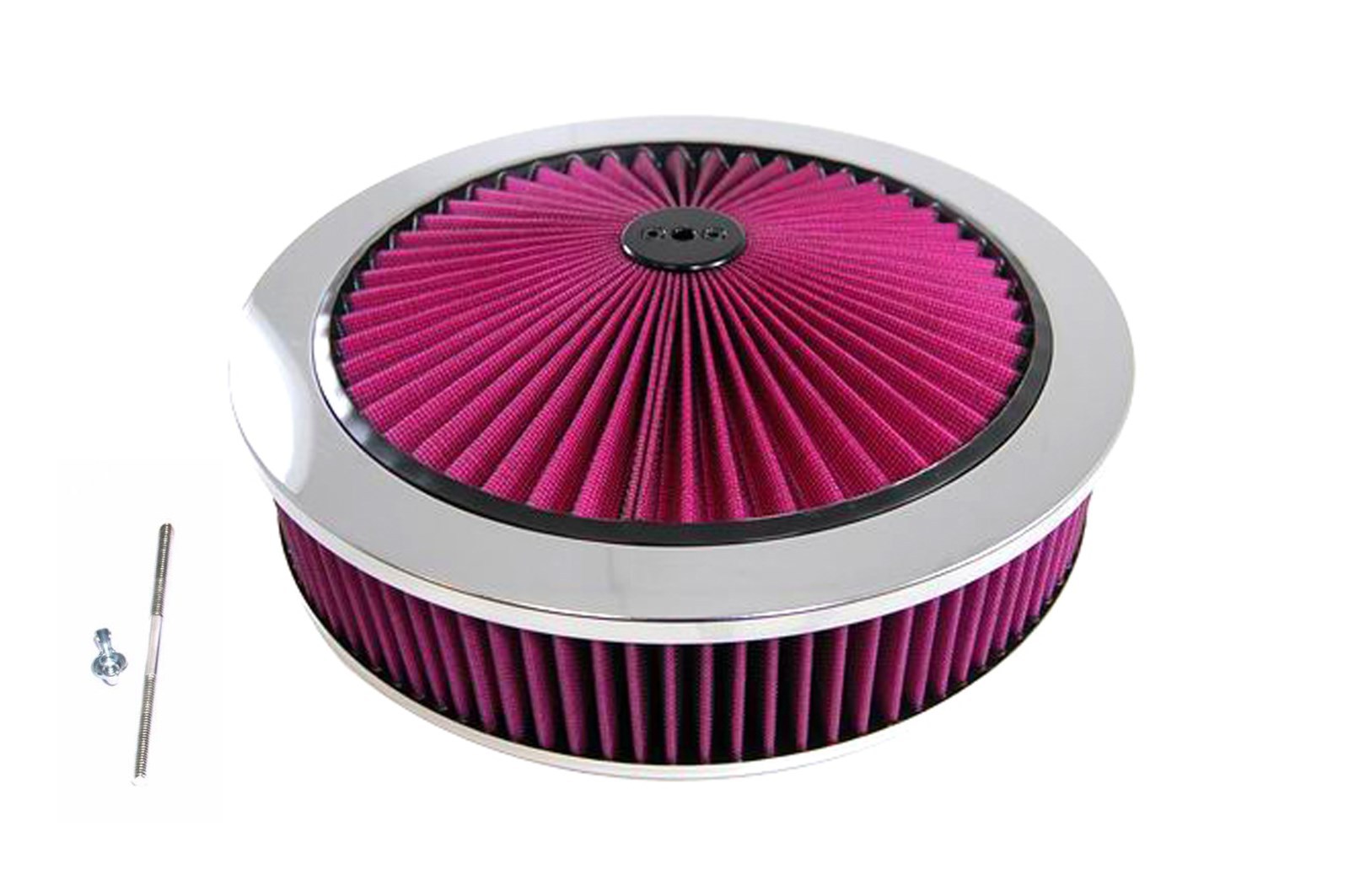 14" x 3" Round Super Flow Air Cleaner Kit Washable Element Recessed ...