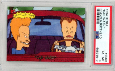 1994 MTV Ultra BEAVIS & BUTTHEAD card "Car Wash" #6069 PSA 6 | eBay