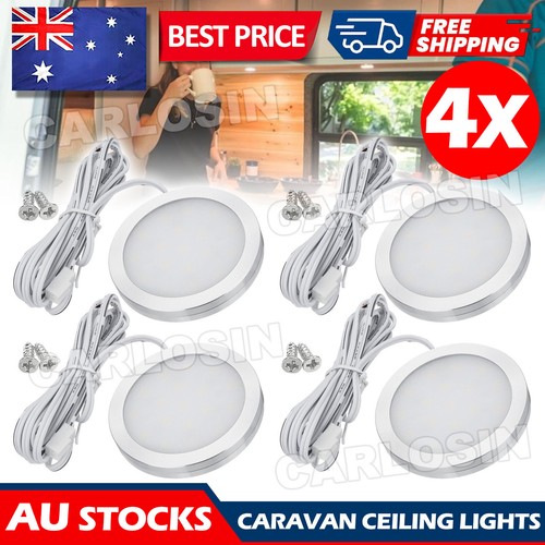 4x 12V LED Down Lights Cabin Ceiling Lamp Caravan/Camper/Trailer/Car ...