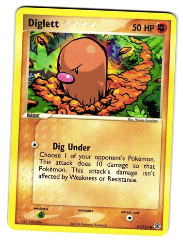 Diglett 61/112 EX FireRed & LeafGreen 2004 Light Play LP | eBay