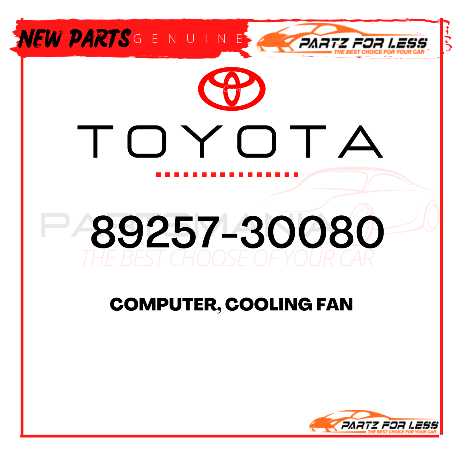 89257-30080 TOYOTA GENUINE COMPUTER, COOLING FAN 8925730080 NEW OEM | eBay