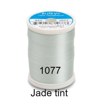 JADE TINT GUTERMANN SULKY 40 WT RAYON EMBROIDERY THREAD (850yd 780m ...