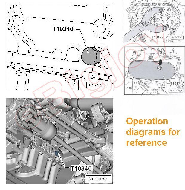 Camshaft Timing Locking Tool T10171A for VW Polo LAVIDA Golf Audi 1.4/1 ...