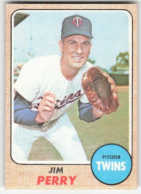 1968 Topps #393 Jim Perry BASEBALL Minnesota Twins | eBay
