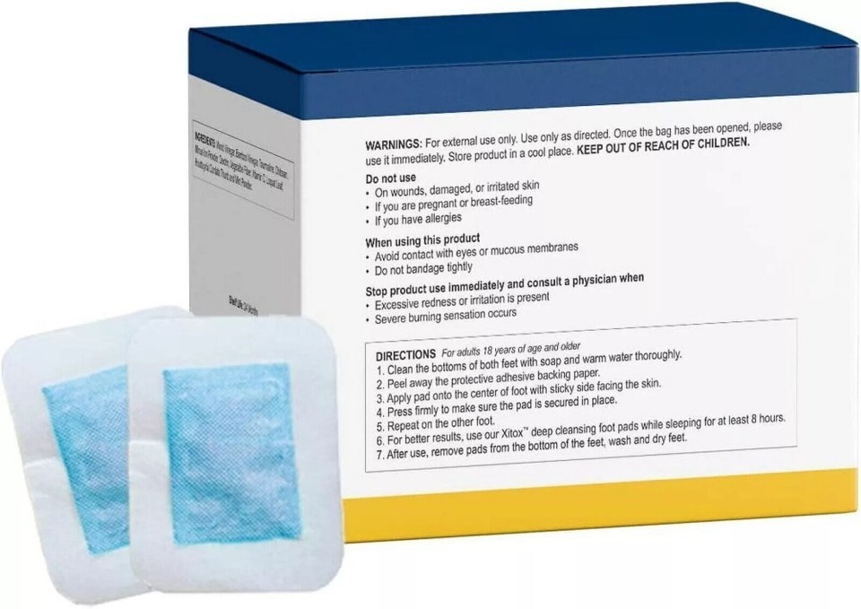 1/2/3* Xitox Foot Detox Patches Pads Toxins Deep Cleansing Herbal ...