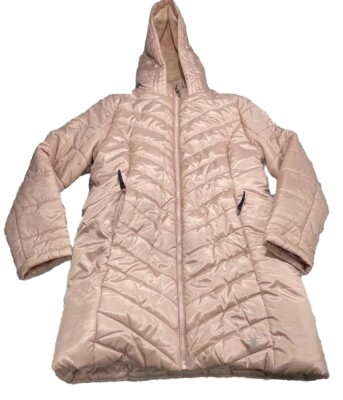 Spyder Boundless Weight Puffer Jacket Long Coat Misty Rose Sz XL (16 ...