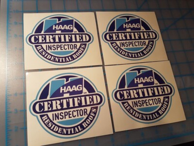 HAAG CERTIFIED INSPECTOR - RESIDENTIAL ROOFS Decals | 4.0in Round ...