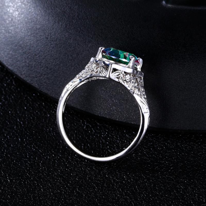 Rainbow Fire Mystic Topaz Ring Silver Ring Fine Jewelry Gif | eBay
